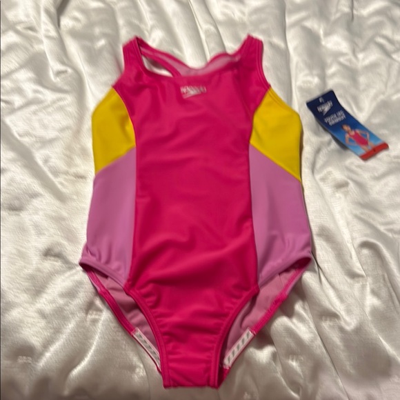 Speedo | Swim | Speedo Pink And Yellow One Piece Swimsuit With ...